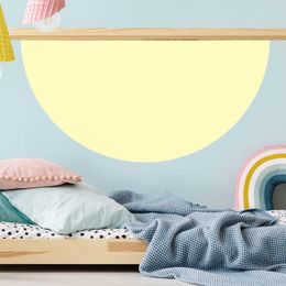 Wandtattoo Halbkreis - Pastellgelb - rund Wandsticker, Wandaufkleber Kinderzimmer Wohnzimmer Schlafzimmer Bettkopfteil Kopfteil Bett