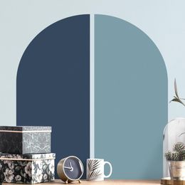 Wandtattoo Halbbogen Set Dunkelblau - Blaugrau - Uni,einfarbig,rund,Wandsticker, Wandaufkleber Kinderzimmer Wohnzimmer Schlafzimmer