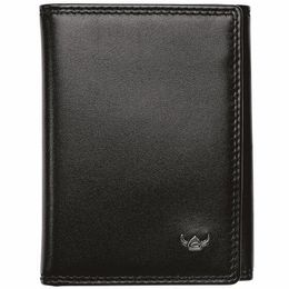 Golden Head Polo Geldbörse RFID Schutz Leder 8 cm schwarz