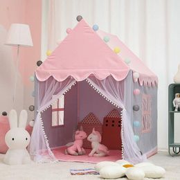 Princess Play Tent Large Pink Princess Castle Innenzelt Geschenk mit Tragetasche