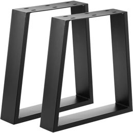 Beine für kleiner Tisch rechteckig aus Stahl 400 x 80 x 430 mm 2-pack mit horizontaler Basis - PrimeMatik