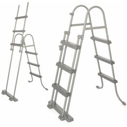 Bestway - Poolleiter Sicherheitsleitern Pool Einstieg Leitern Treppe 84/107/122 cm 107cm - 3 Stufen