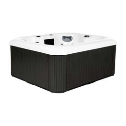 Home Deluxe Outdoor Whirlpool - sea star pure - Maße 180 x 160 x 79 cm - Inkl. Heizung, 19 Massagedüsen und 15 Lichtquellen i Außen Whirlpool Spa für 4 Personen