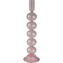 AM Design Kerzenleuchter Stabkerzenhalter aus Glas (Set, 2 St), Höhe ca. 30 cm, rosa