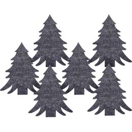 Serviettenhalter Schneider grau Servietten und Zubehör Bestecktaschen in Form eines Tannenbaums, Länge ca. 23 cm