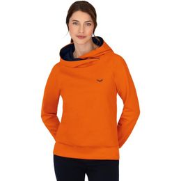 TRIGEMA Sweatshirt »Modischer Hoodie aus Biobaumwolle (kbA)« mandarine-C2C XL XL BIO Sweat-Qualität