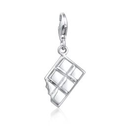 NENALINA Charm-Einhänger »Anhänger Schokolade Sweets 925 Silber« Silber Verführerischer Charm aus 925er Sterling Silber