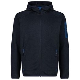 CMP - Jacket Fix Hood Jacquard Knitted 3H60847N - Fleecejacke Gr 50 blau
