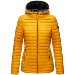 Marikoo Damen Steppjacke &Uuml;bergangsjacke mit kontrastfarbendem Rei&szlig;verschluss Asraa
