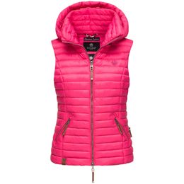 Navahoo Damen Designer Steppweste &auml;rmellose Weste mit Kapuze Shadaa