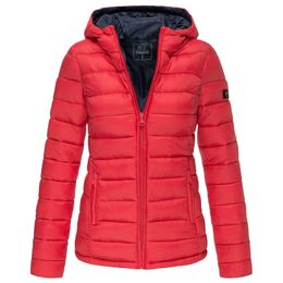 Marikoo Damen modische Steppjacke &Uuml;bergangsjacke mit gro&szlig;er Kapuze Lucy