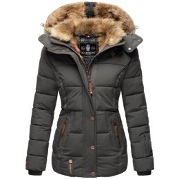 Marikoo Damen Stylischer Winterjacke Steppjacke Mit Großer Kapuze Nekoo