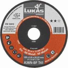 LUKAS - Trennscheibe gerade T41 125 x 1,0 mm Alu Form 41