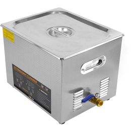 MONSTER SHOP Digitales 15L Ultraschallreinigungsgerät professionelles kommerzielles Edelstahl Ultraschallreiniger Reinigung 1-30Min Timer 0-80°C 450W Heizgerät