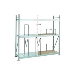 SCHULTE LAGERTECHNIK Zusatzebene mit Stahlpaneelen für Schulte Weitspannregal ws 3000 BxT 250x50cm Fachlast 500kg Verzinkt - Verzinkt