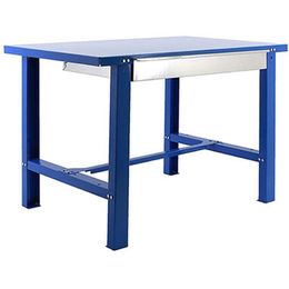 Proregal Werkbank buffalo metal mit Schublade HxBxT 83x150x73cm Traglast 600kg Blau - Blau