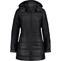 Damen Longjacke mit 2-Wege-Rei&szlig;verschluss schwarz, Gr&ouml;&szlig;e 40