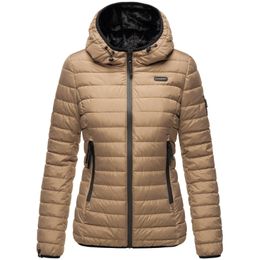 Marikoo Damen Winterjacke Steppjacke mit kuschlig weichem Teddyfell Jaylaa