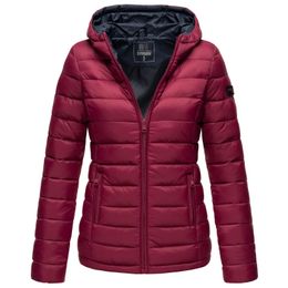 Marikoo Damen modische Steppjacke Übergangsjacke mit großer Kapuze Lucy