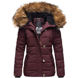 Navahoo Damen Stylische Winterjacke Steppjacke mit Kunstpelz Kapuze Zoja