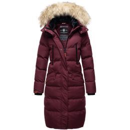 Marikoo Damen langer Winterjacke Stepp Parka mit abnehmbarer Kapuze Schneesternchen