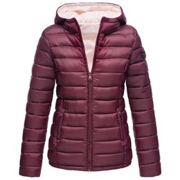 Marikoo Damen modische Steppjacke Übergangsjacke mit großer Kapuze Lucy