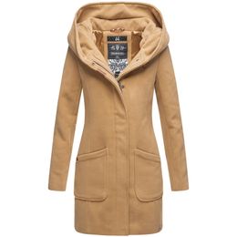 Marikoo Damen Hochwertiger Wintermantel Mantel Trenchcoat Mit Kapuze Maikoo