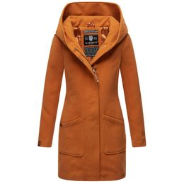 Marikoo Damen Hochwertiger Wintermantel Mantel Trenchcoat Mit Kapuze Maikoo