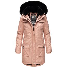 Navahoo Damen Wintermantel Parka mit abnehmbarer Kapuze und Einkaufstasche Tiniis