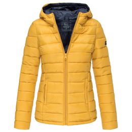 Marikoo Damen modische Steppjacke Übergangsjacke mit großer Kapuze Lucy