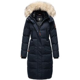 Marikoo Damen langer Winterjacke Stepp Parka mit abnehmbarer Kapuze Schneesternchen