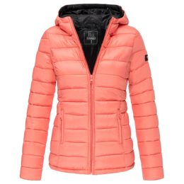 Marikoo Damen modische Steppjacke Übergangsjacke mit großer Kapuze Lucy