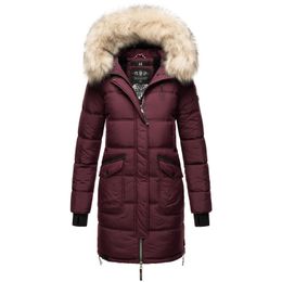 Marikoo Damen Winter Parka Steppmantel mit Abnehmbarem Kunstfellkragen Chaskaa