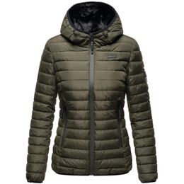 Marikoo Damen Winterjacke Steppjacke mit kuschlig weichem Teddyfell Jaylaa