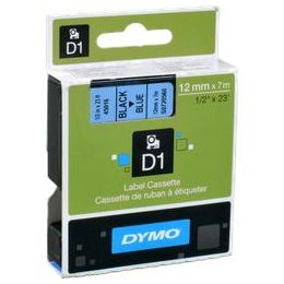 Dymo Originalband 45016 schwarz auf blau 12mm x 7m