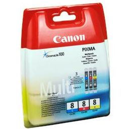 3 Canon Tinten 0621B030 CLI-8 C M Y 3-farbig