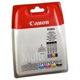 4 Canon Tinten 0332C005 CLI-571XL BK C M Y 4-farbig + Papier