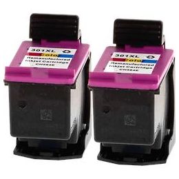 2 Ampertec Tinten ersetzt HP D8J46AE 301XL 3-farbig