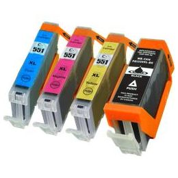4 Ampertec Tinten ersetzt PGI-550XL CLI-551XLCMY 4-farbig