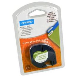 Dymo Originalband 91220 schwarz auf weiß 12mm x 4m Papier