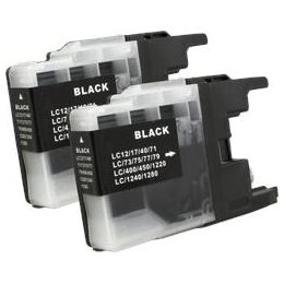 2 Ampertec Tinten kompatibel mit Brother LC-1220BK schwarz