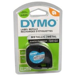 Dymo Label Refills S0721730 schwarz auf silber 12mm x 4m