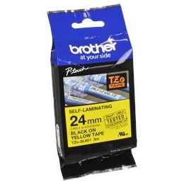 Brother P-Touch Band TZe-SL651 schwarz auf gelb 24mm / 8m laminiert selbstklebend
