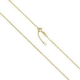 Collierkettchen Vivance "333 Gold Ankerkette diamantiert" Halsketten Gr. 45cm, Gold, Länge: 45 cm Breite: 1.0 mm, gelb (gelb> <gelb) Damen Goldkette Collier Ketten ohne Anhänger Halsschmuck