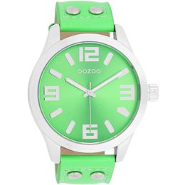 Quarzuhr Oozoo "C1070" Armbanduhren grün Damen Quarzuhren