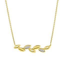 Diamonds by Ellen K. Collierkettchen FASCINATION BY ELLEN K. "375 Gold Zirkonia weiß" Halsketten Gr. 45cm, Gold, Länge: 45 cm Breite: 30.0 mm, gelb Damen Colliers