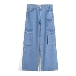 Bershka Cargo Jeans female Blue size 42