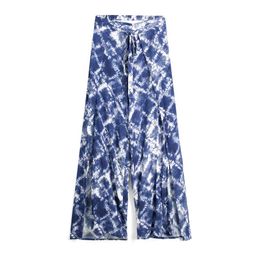 Bershka Hose Damen Gr&ouml;&szlig;e 42 marine / ultramarinblau / wei&szlig;