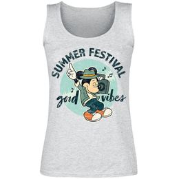 Micky Mouse Mickey Mouse Summer Festival - Good Vibes Tank-Top grau in L