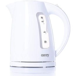 Camry Wasserkocher CR 1255w, 1.7 l, 2200 W, Kunststoff, weiß